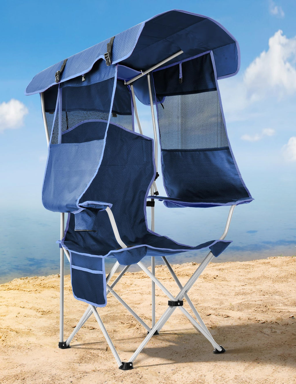 Sakerplus Folding Camping Chair with Fan