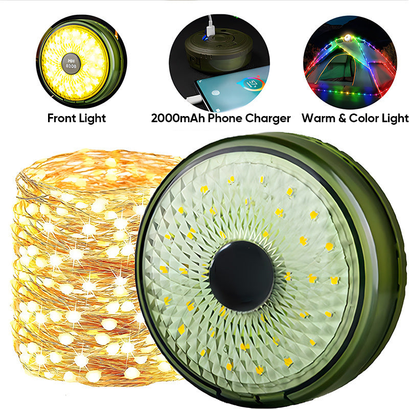 SAKER Camping String Lights—Dual Mode: Warm & Color Light – Sakerplus