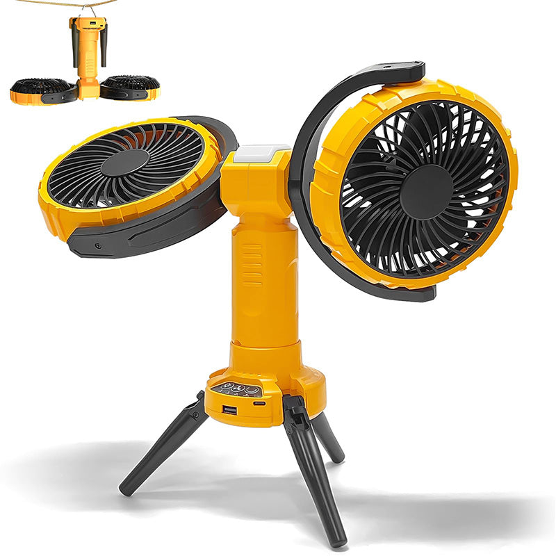 Saker Double-Headed Foldable Outdoor Fan – Sakerplus