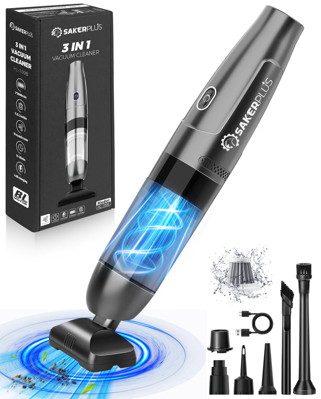 SakerPlus Car Vacuum Portable Cordless – Sakerplus