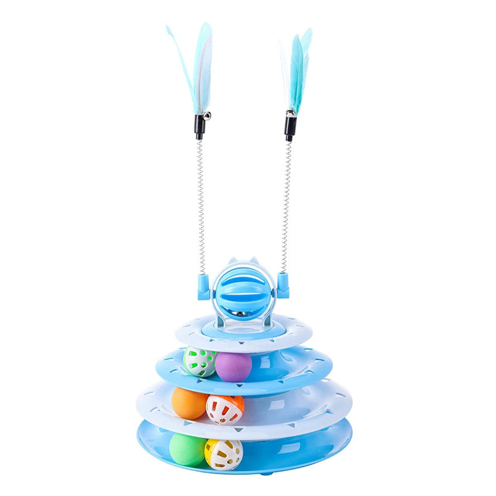 Sakerplus® Cat Toy 4-Level Interactive Roller for Kittens and Cats, 4 ...