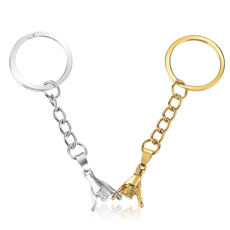 Sakerplus® Couples Hand In Hand Keychain Set