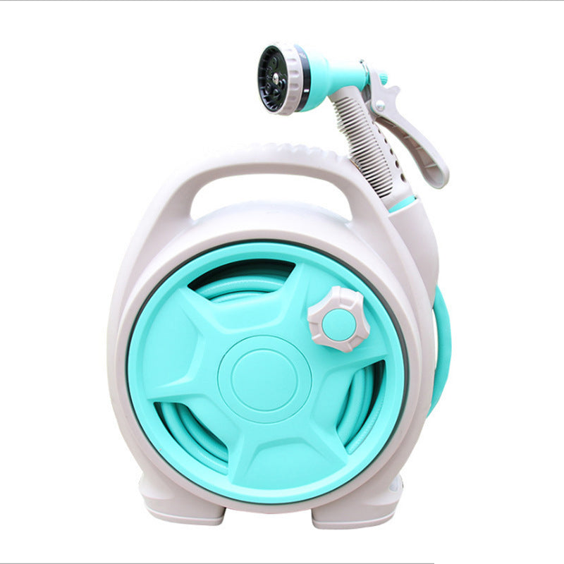 Sakerplus® Retractable Portable Garden Hose Reel with 6 Spray Patterns ...